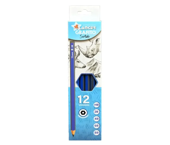 Lápiz grafito Lancer surtido hexagonal – Lancer