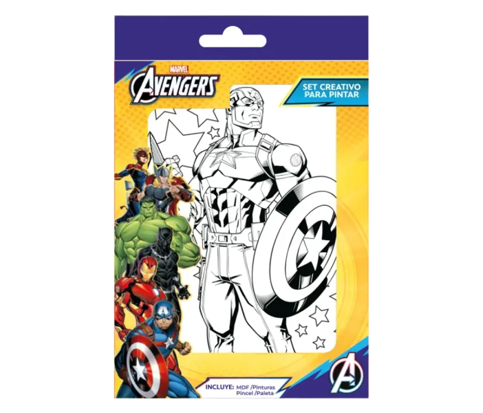 SET CREATIVO DISNEY PARA PINTAR AVENGERS LANCER 30X40CM C.PINTURA ...