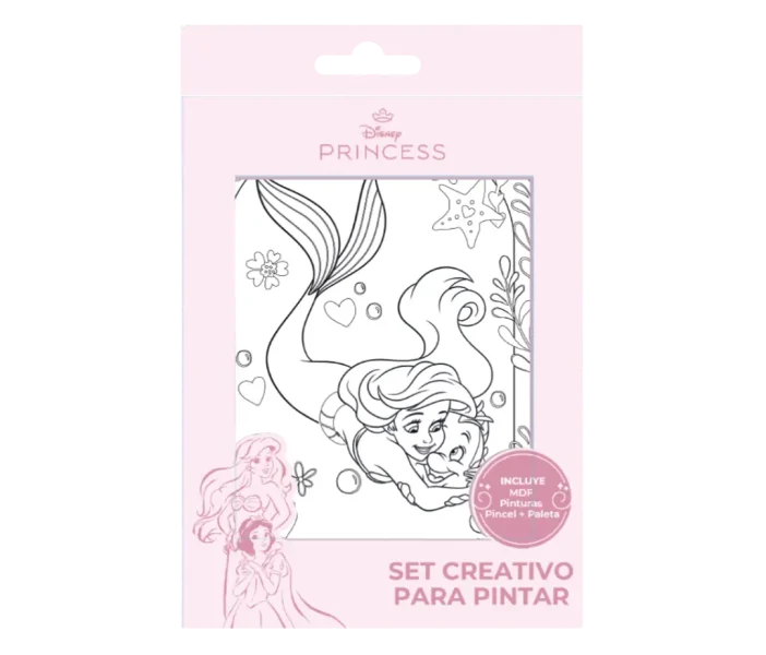 SET CREATIVO DISNEY PARA PINTAR PRINCESAS LANCER 30X40CM C.PINTURA ...
